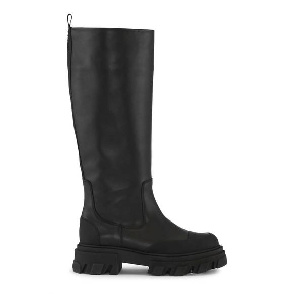 Ganni | Shoes | New Ganni Cleated High Tubular Boots In Black | Poshmark